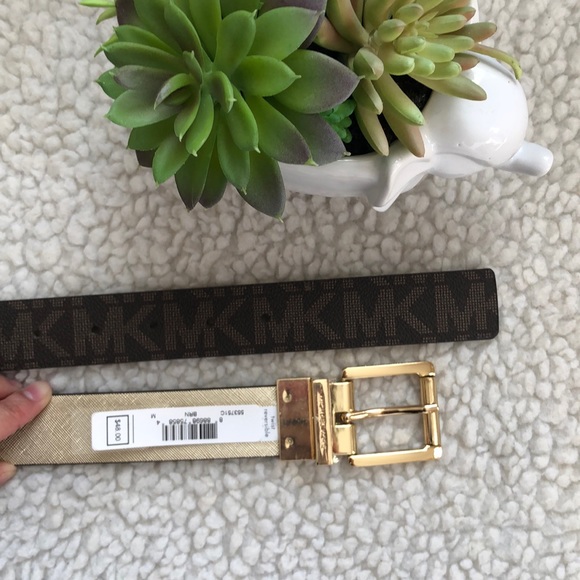 Michael Kors | Accessories | Michael Kors Reversible Belt Gold Buckle ...